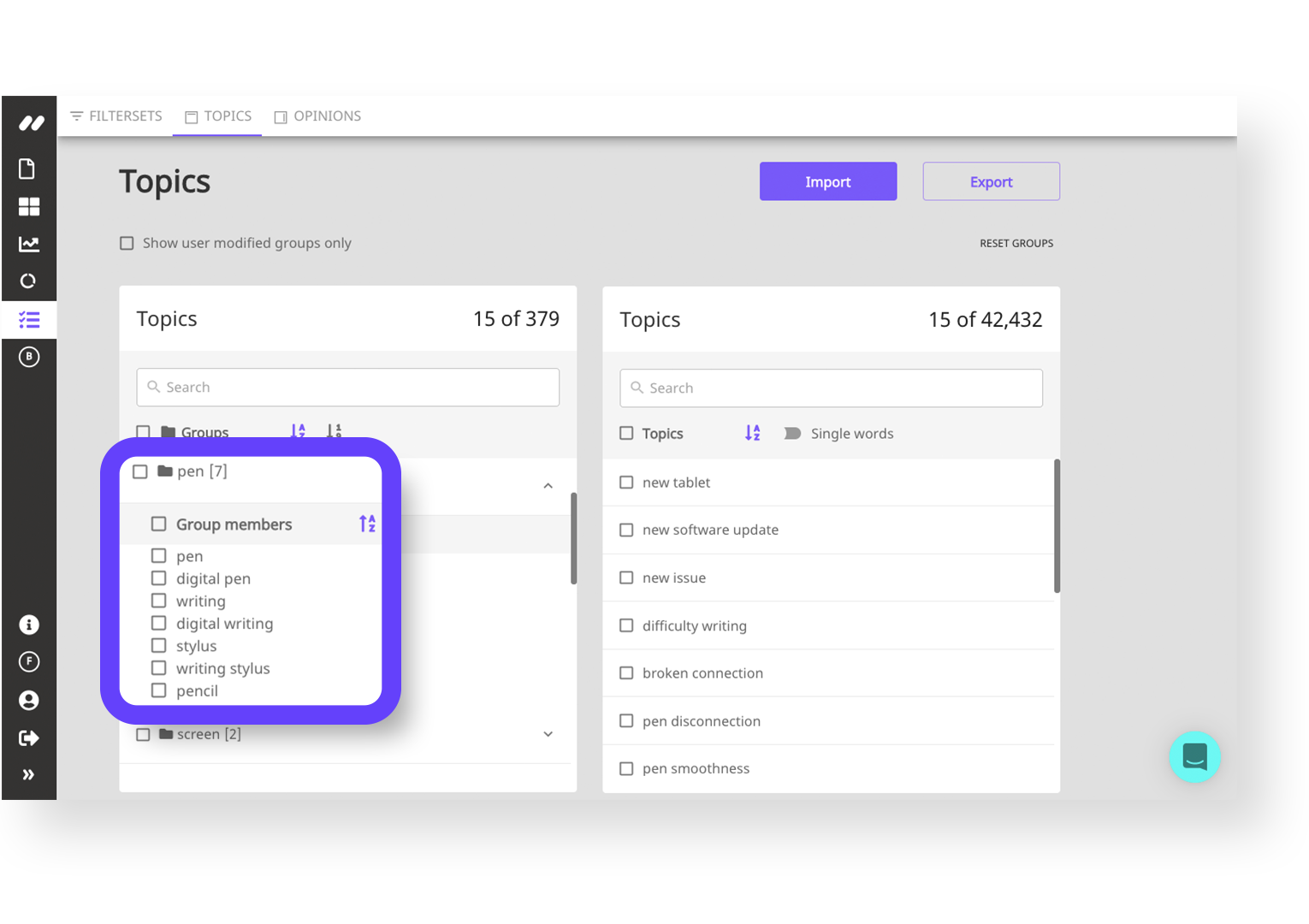Keatext | AI-driven text analytics platform for feedback data
